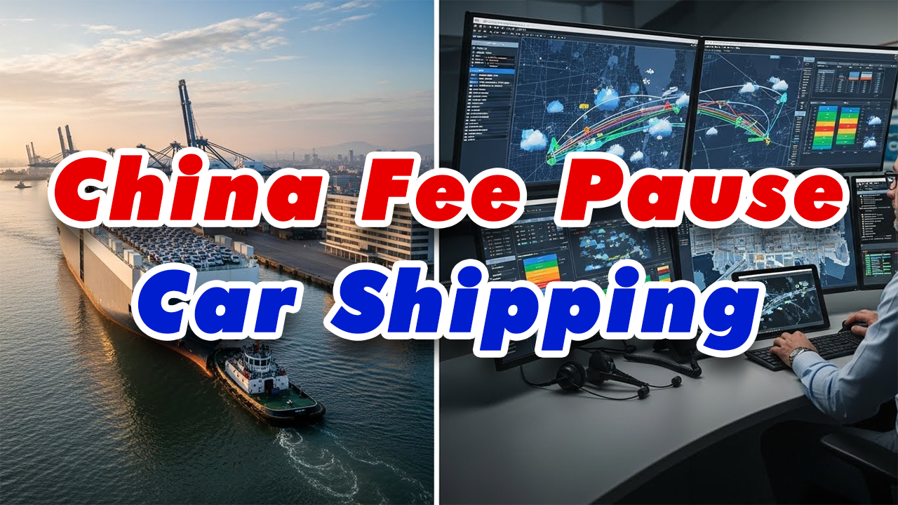 How the US–China Port Fee Pause Impacts Car and Heavy Machinery Shipping